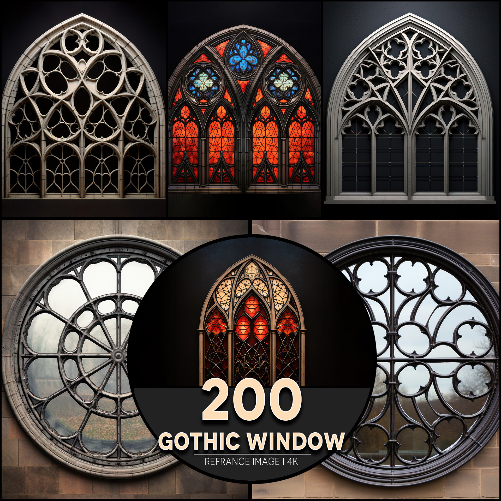 Pixel Ref - Gothic Window 4K Reference/Concept Images
