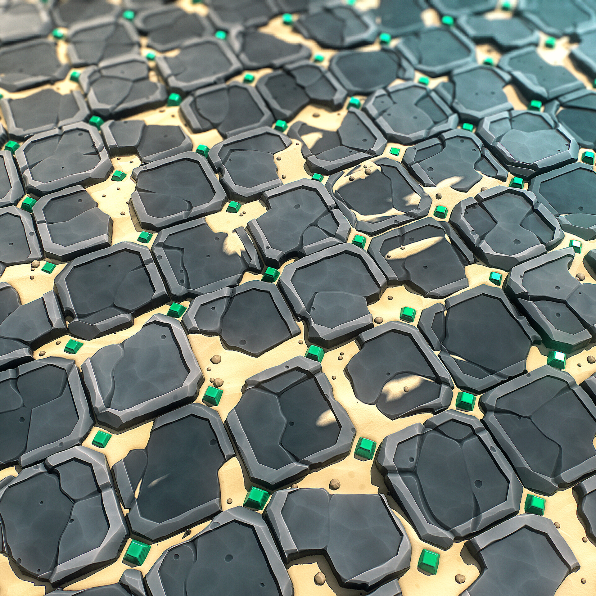 ArtStation - Stylized Desert Tiles