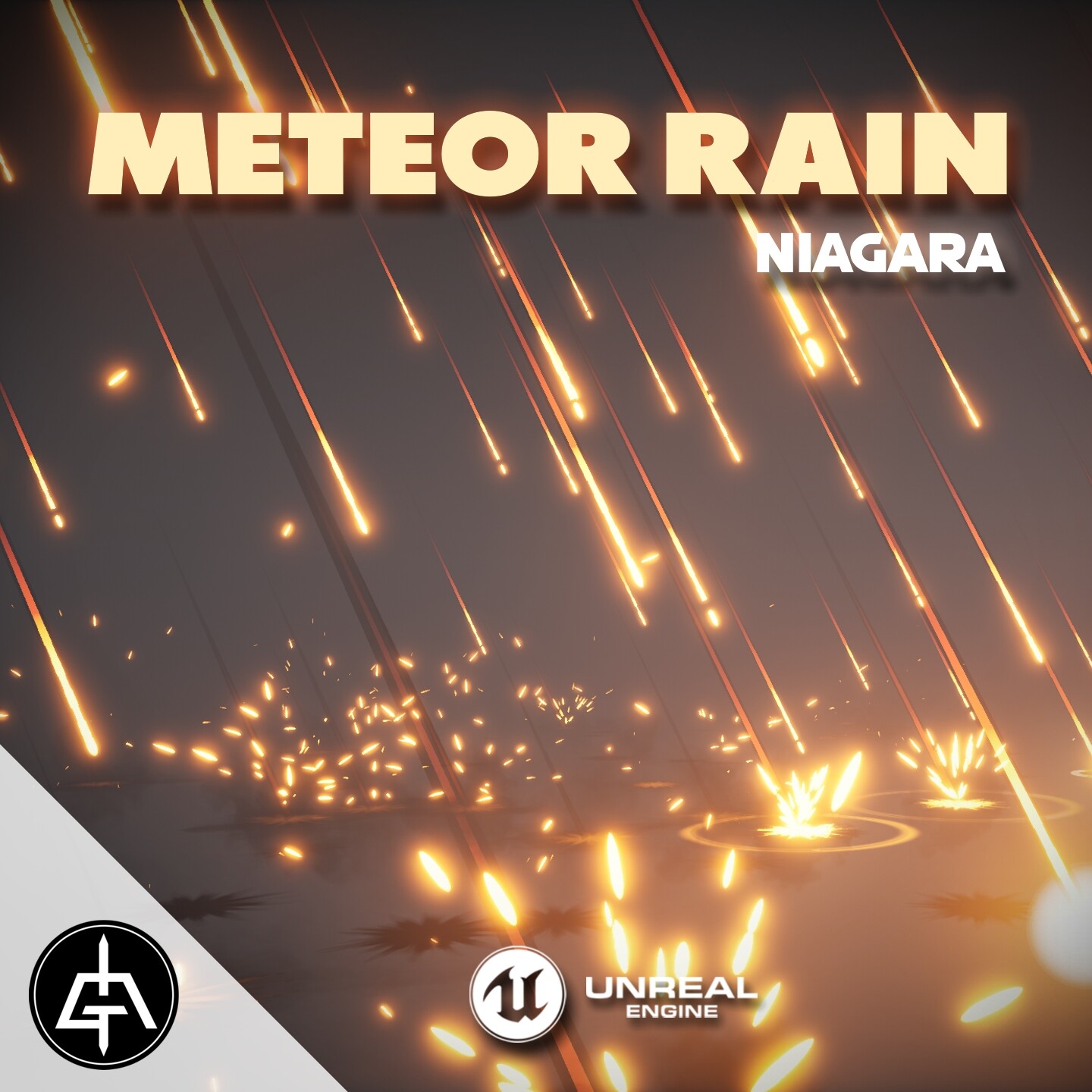 ArtStation - Unreal Engine - Meteor Rain VFX - Niagara