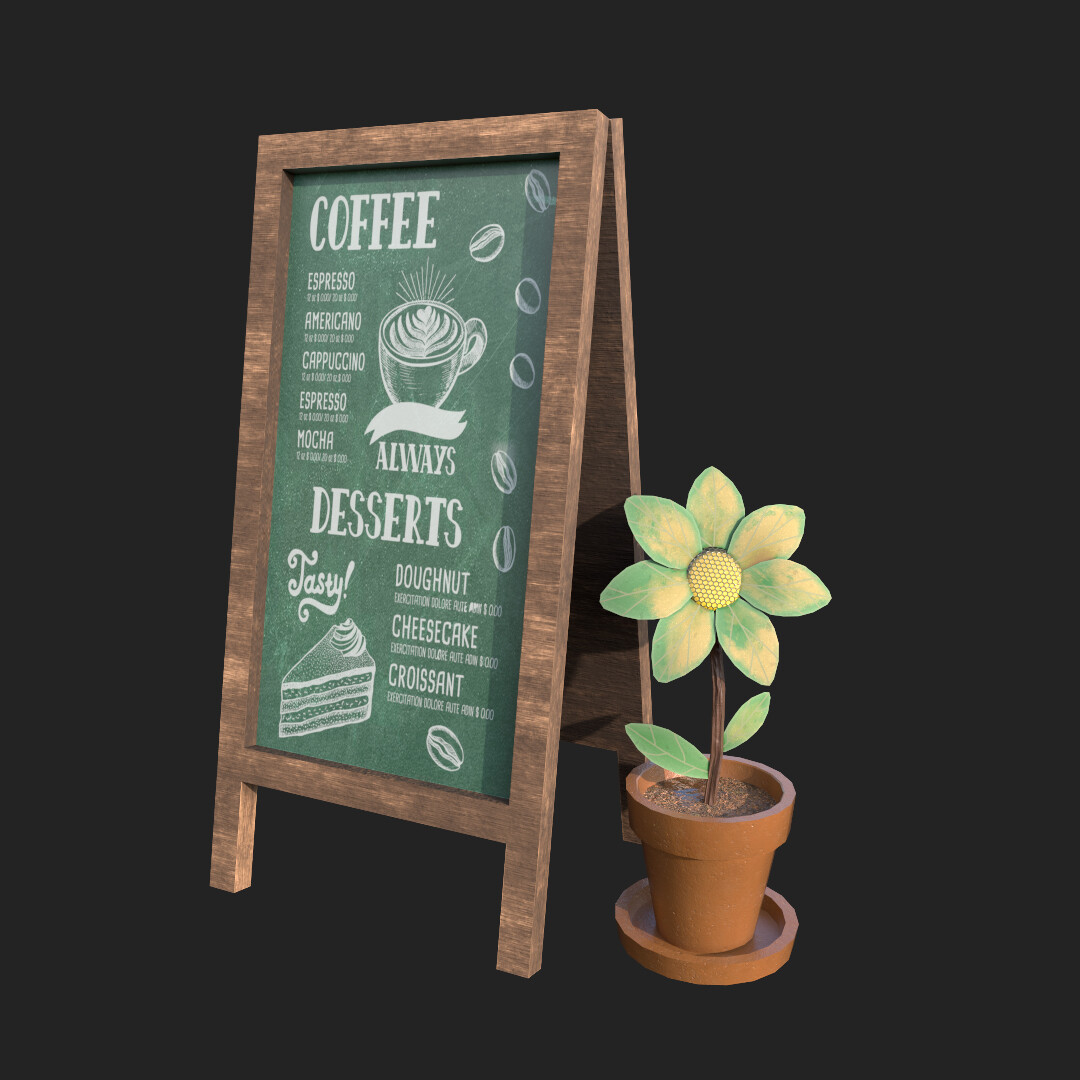 ArtStation - Coffee Chalkboard