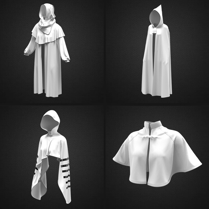 TOBart - 17 BASIC WOMEN'S CAPES / ZPRJ + OBJ + FBX / Marvelous + Clo3d