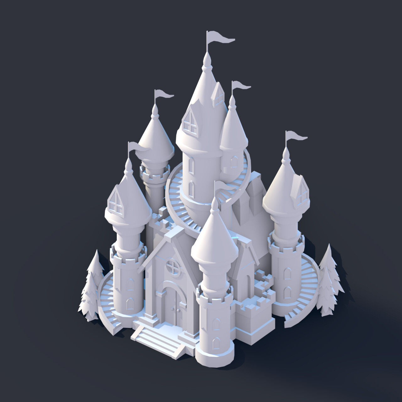 ArtStation - Models for a mobile game WIP