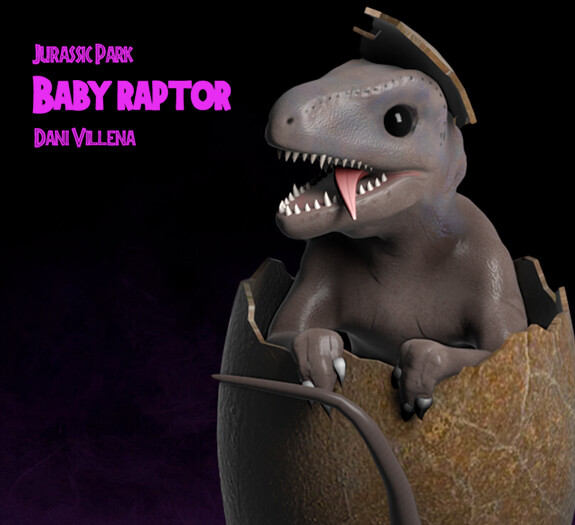 ArtStation - LOW POLY Baby Raptor