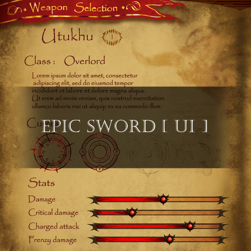 ArtStation - Utukhu - Epic Sword [ UI ]