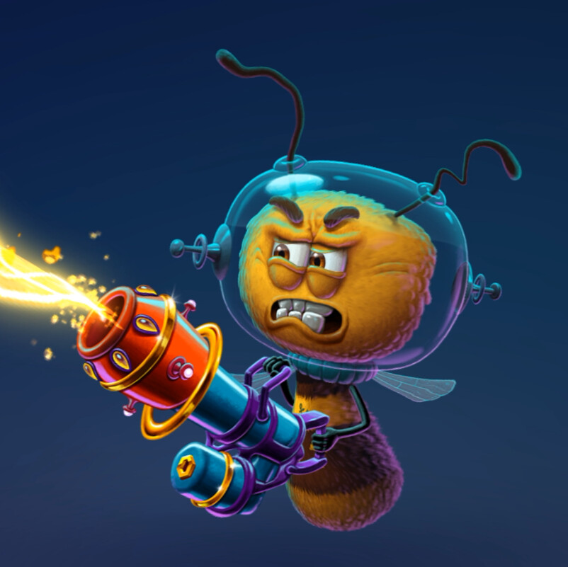 ArtStation - Bee 2D animation. Slots game