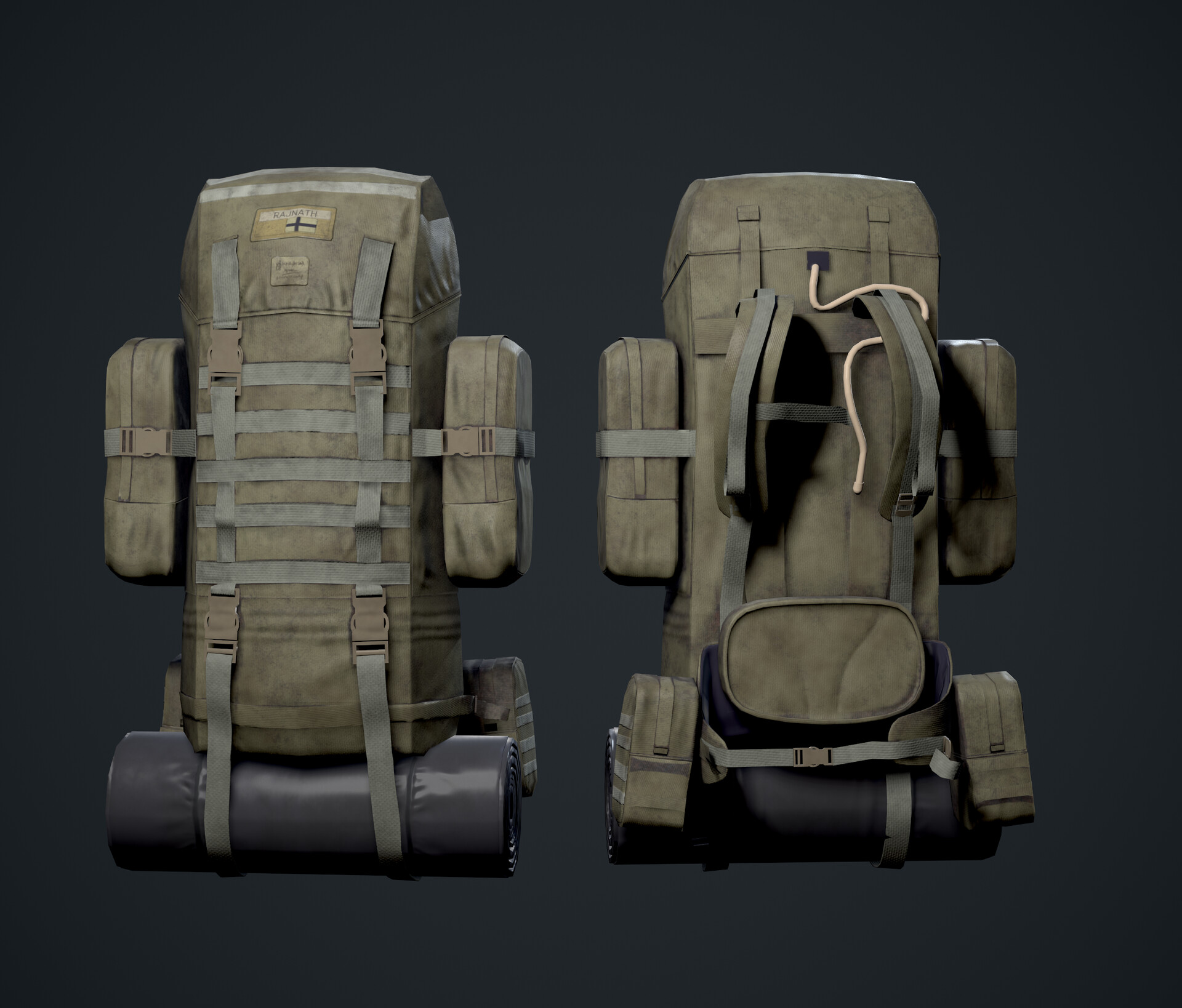 ArtStation - Detailed Backpack Gaming Model