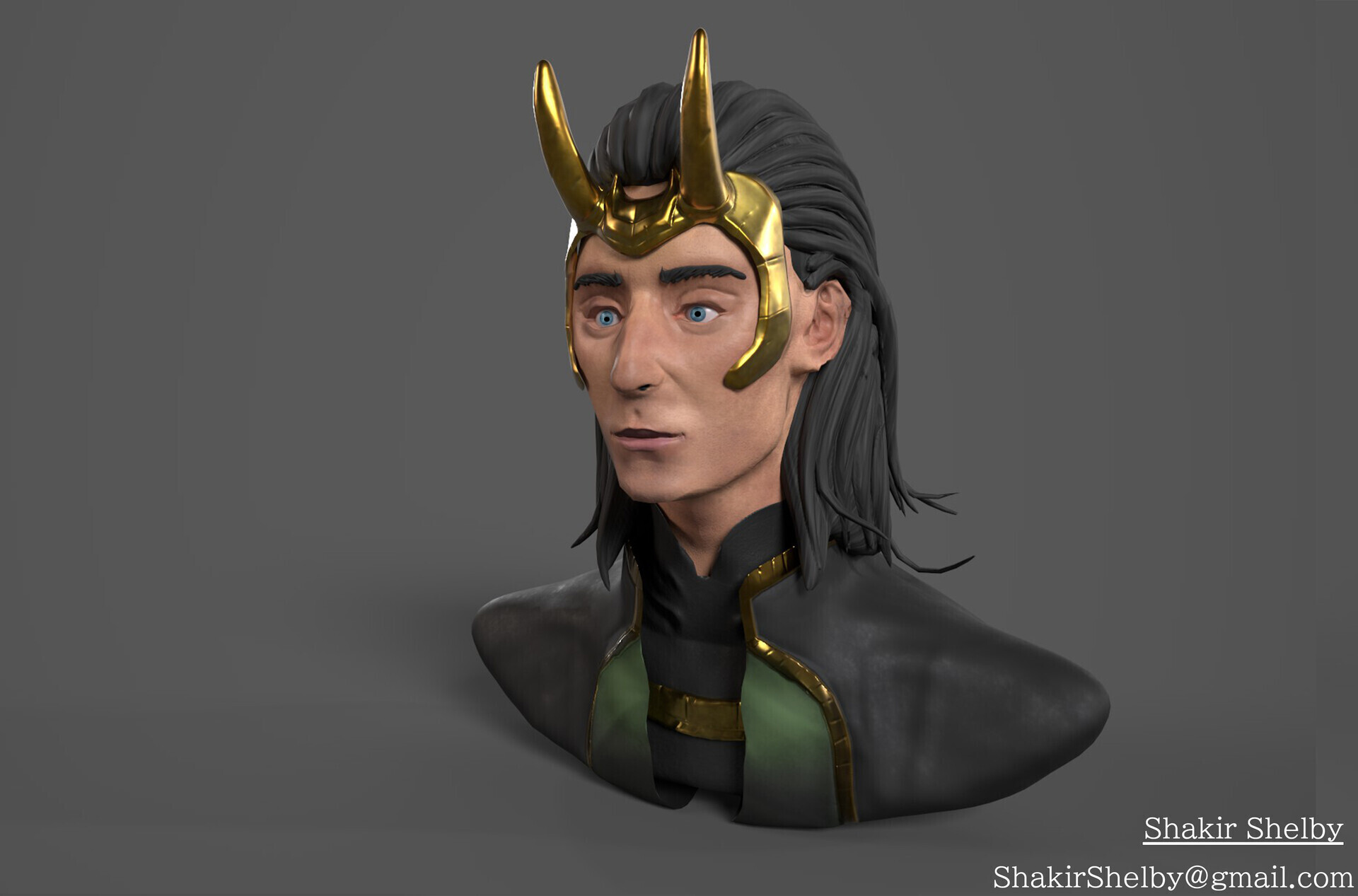 ArtStation - Loki Bust Final PP4
