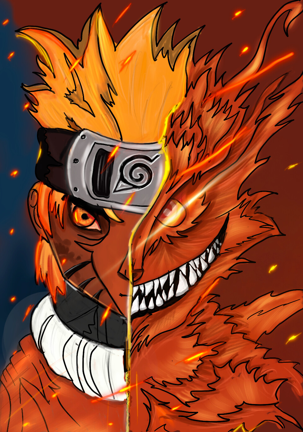 ArtStation - Naruto - Nine Tailed Fox