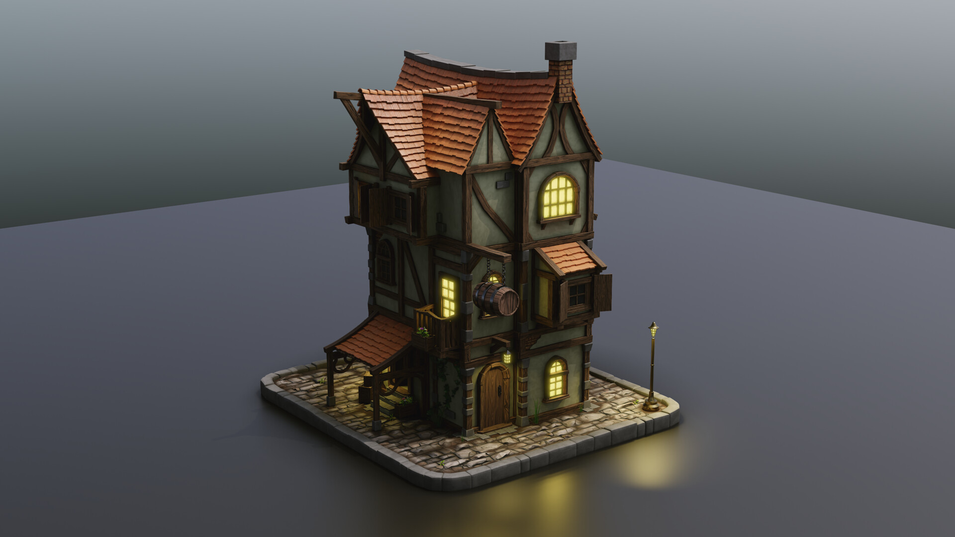 David Vergara - Stylized Medieval Cabin