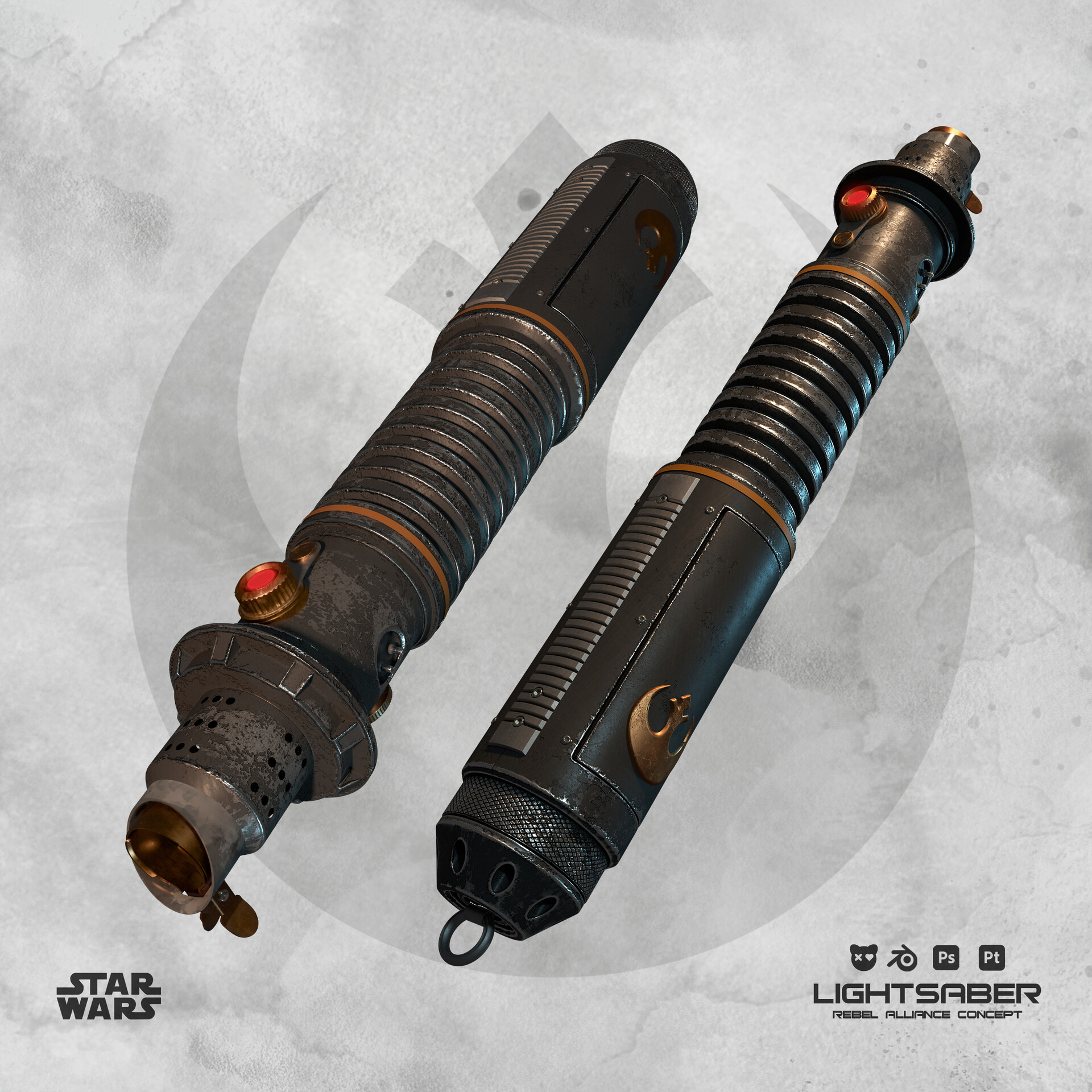 ArtStation - Lightsaber Rebel Alliance - Prototype V-1