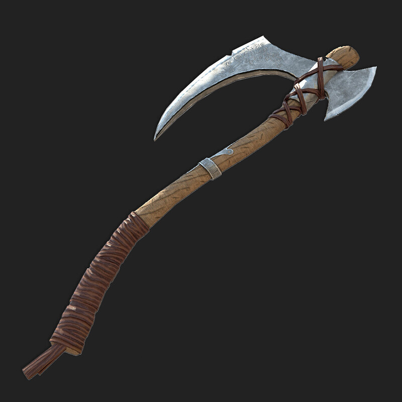 ArtStation - PBR Game Ready Axe - 3D Model
