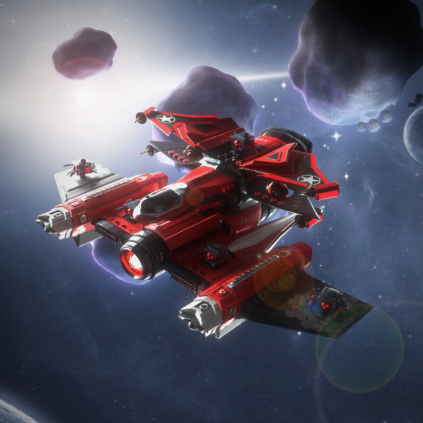 ArtStation - Red Space Ship