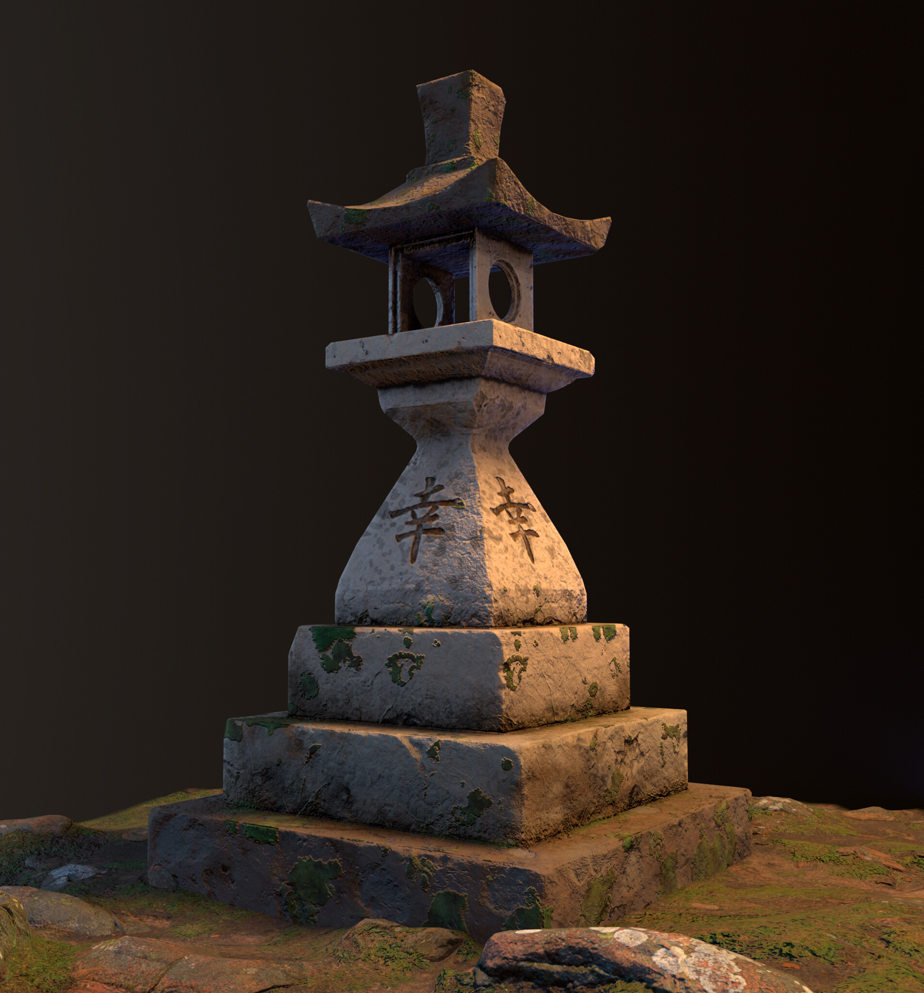 ArtStation - Japanese stone lantern