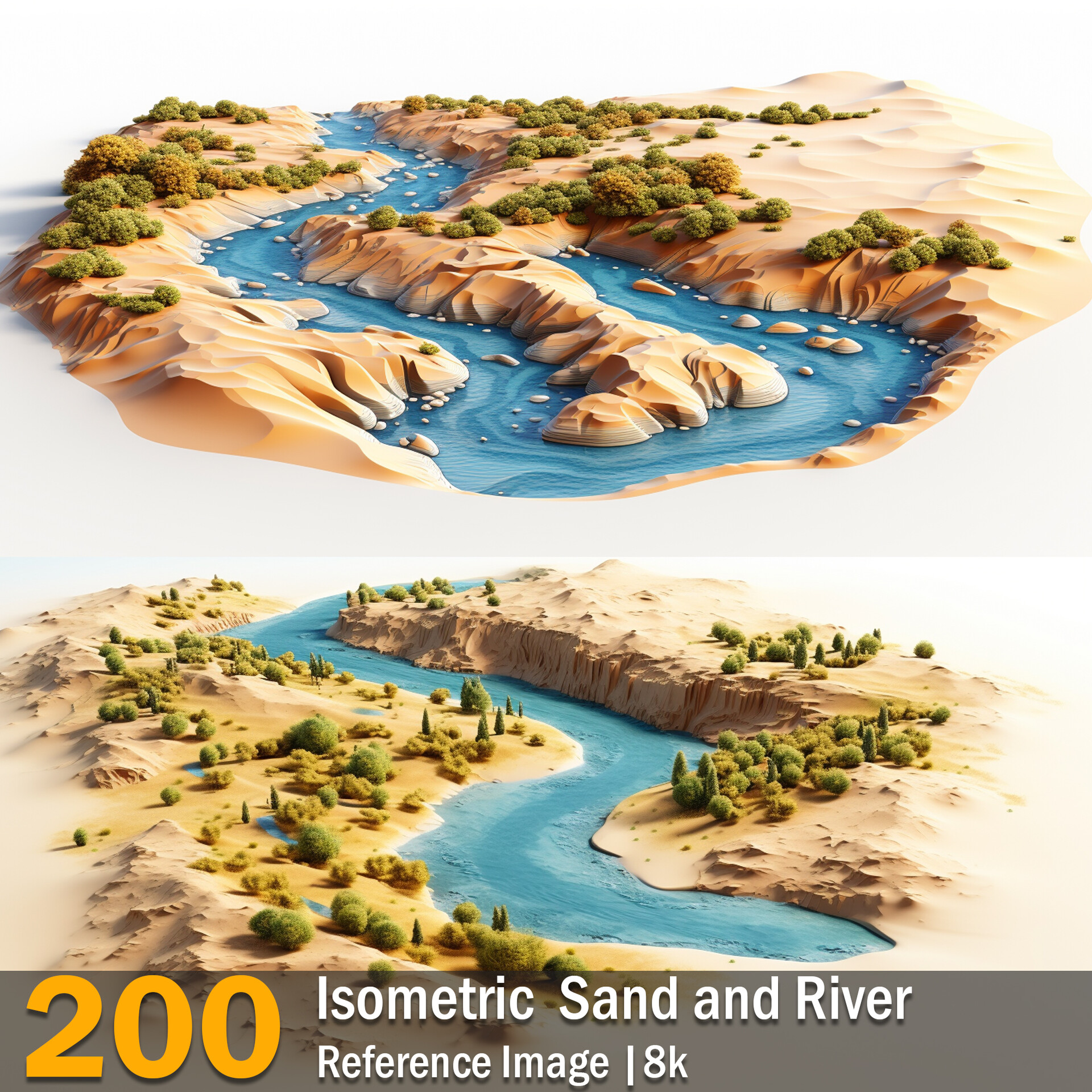ArtStation - Isometric Sand and River | Reference Images | 8k