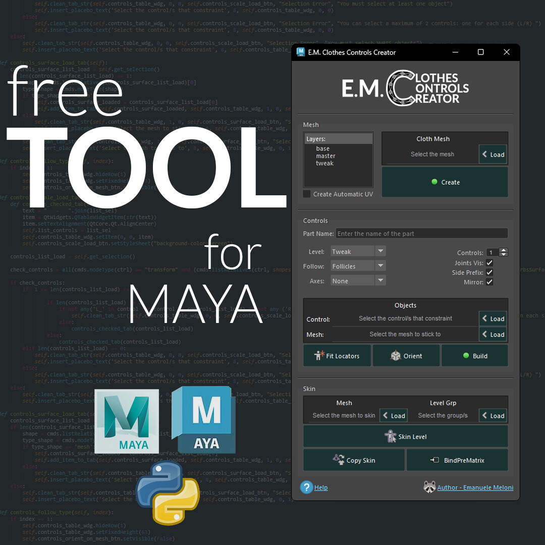 ArtStation - Clothes Controls Creation - Maya Rigging Tool