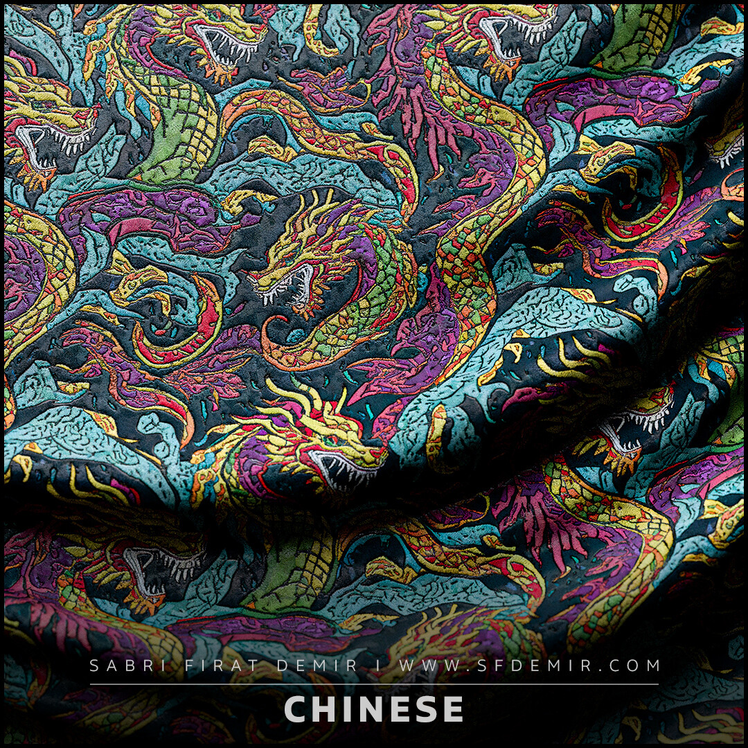 ArtStation - Chinese Cloth Fabric Pack - PBR