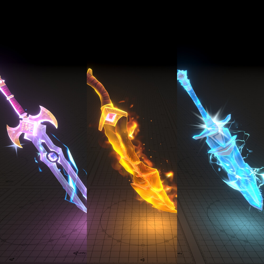 ArtStation - Unity 3D Effects - Weapons' Elemental Effects