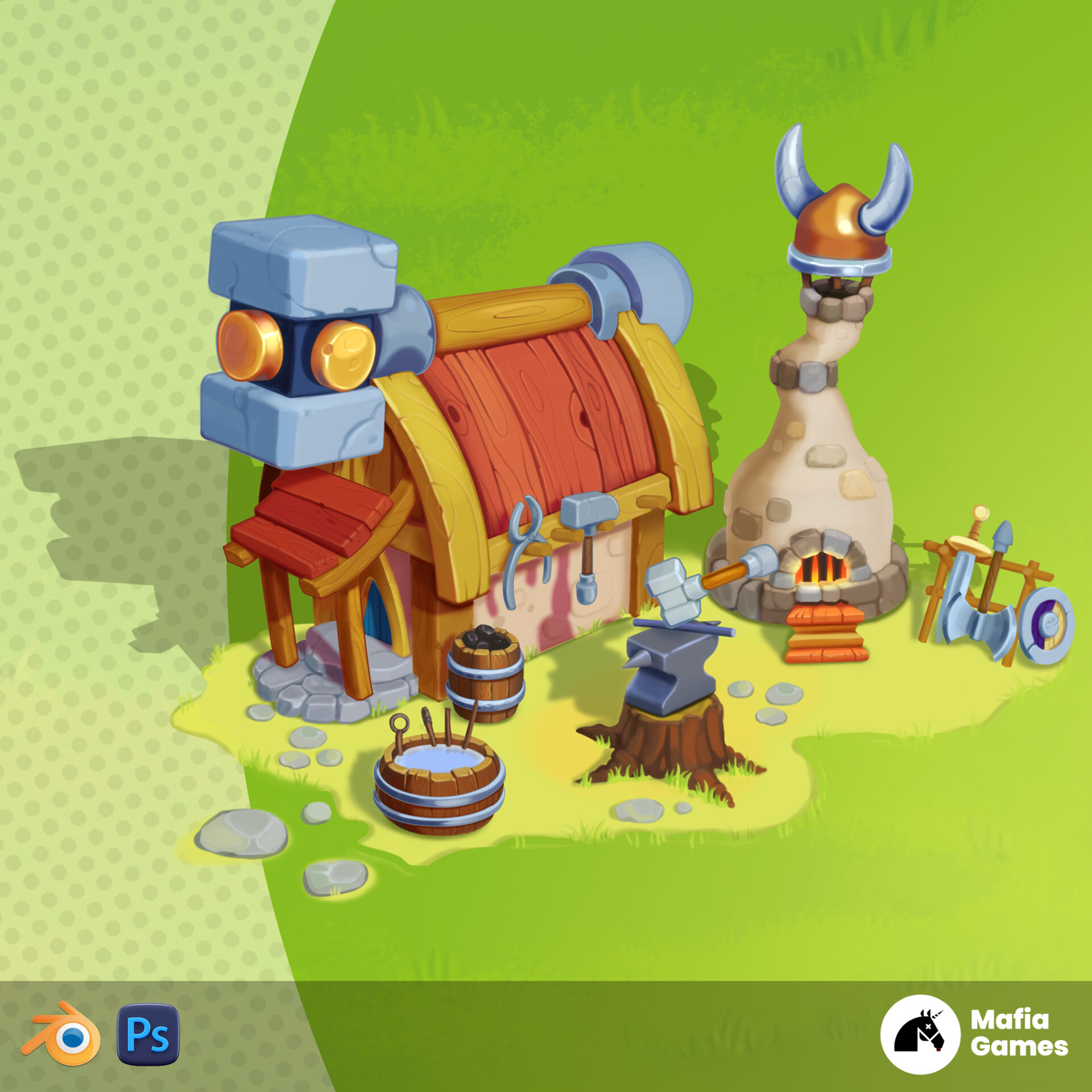 ArtStation - Vikings Village BlackSmith