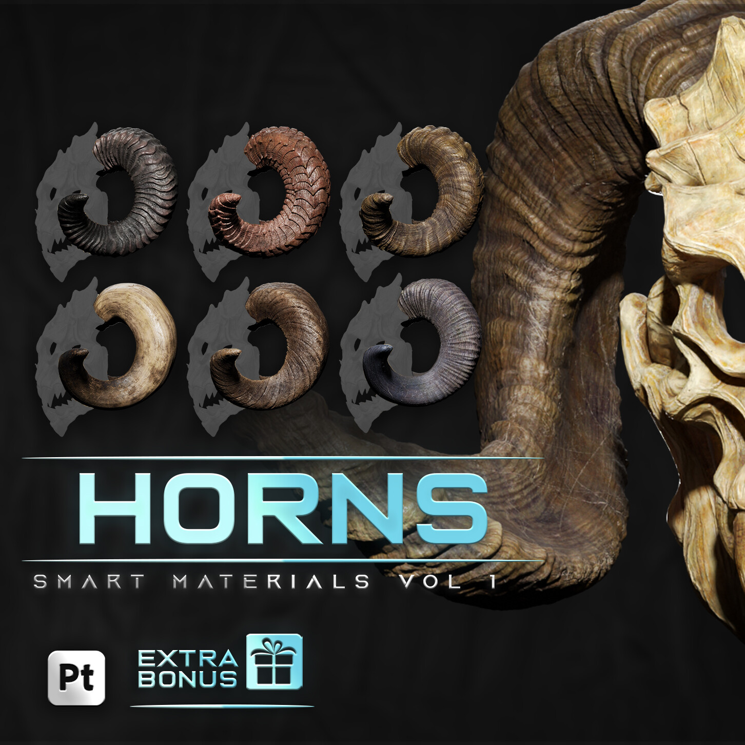 ArtStation - 13 Magical Horn Smart Material For Substance 3D Painter