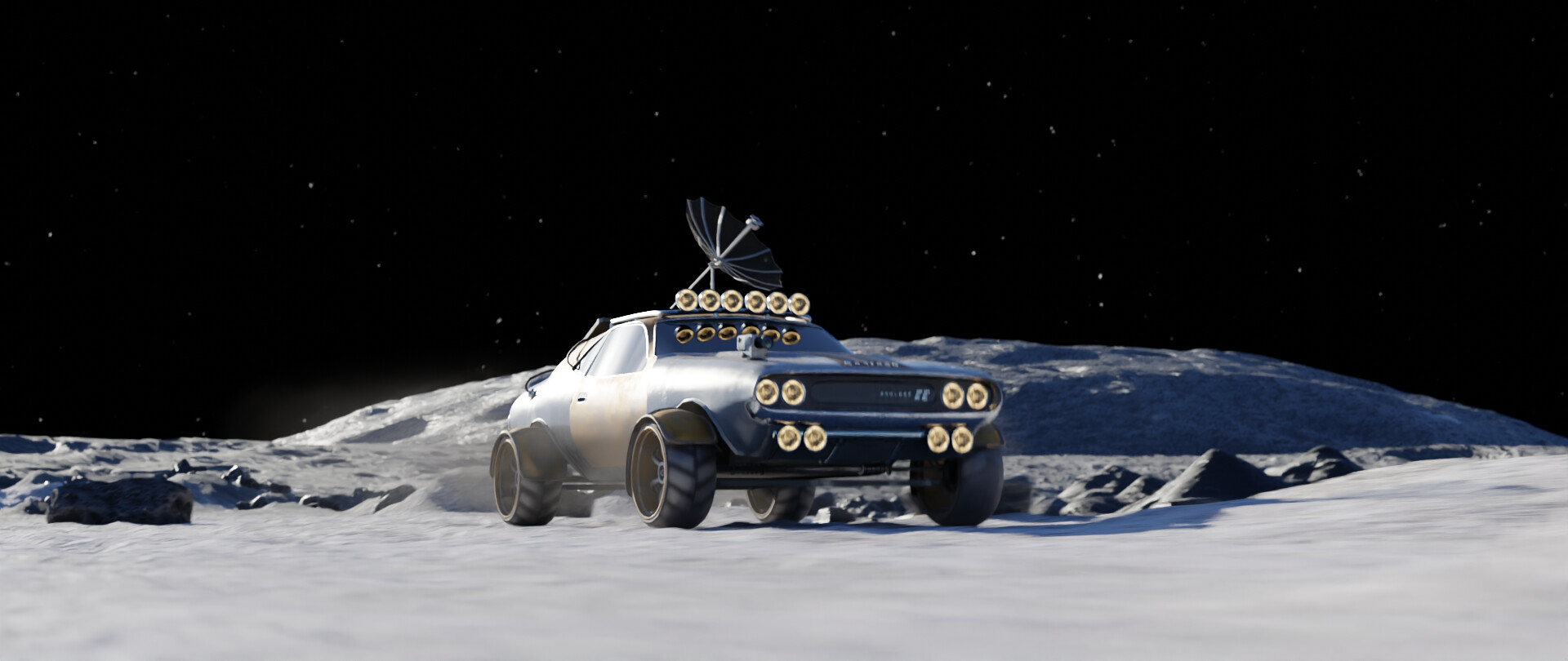 ArtStation - Moon Challenger - Moon rover inspired Dodge Challenger