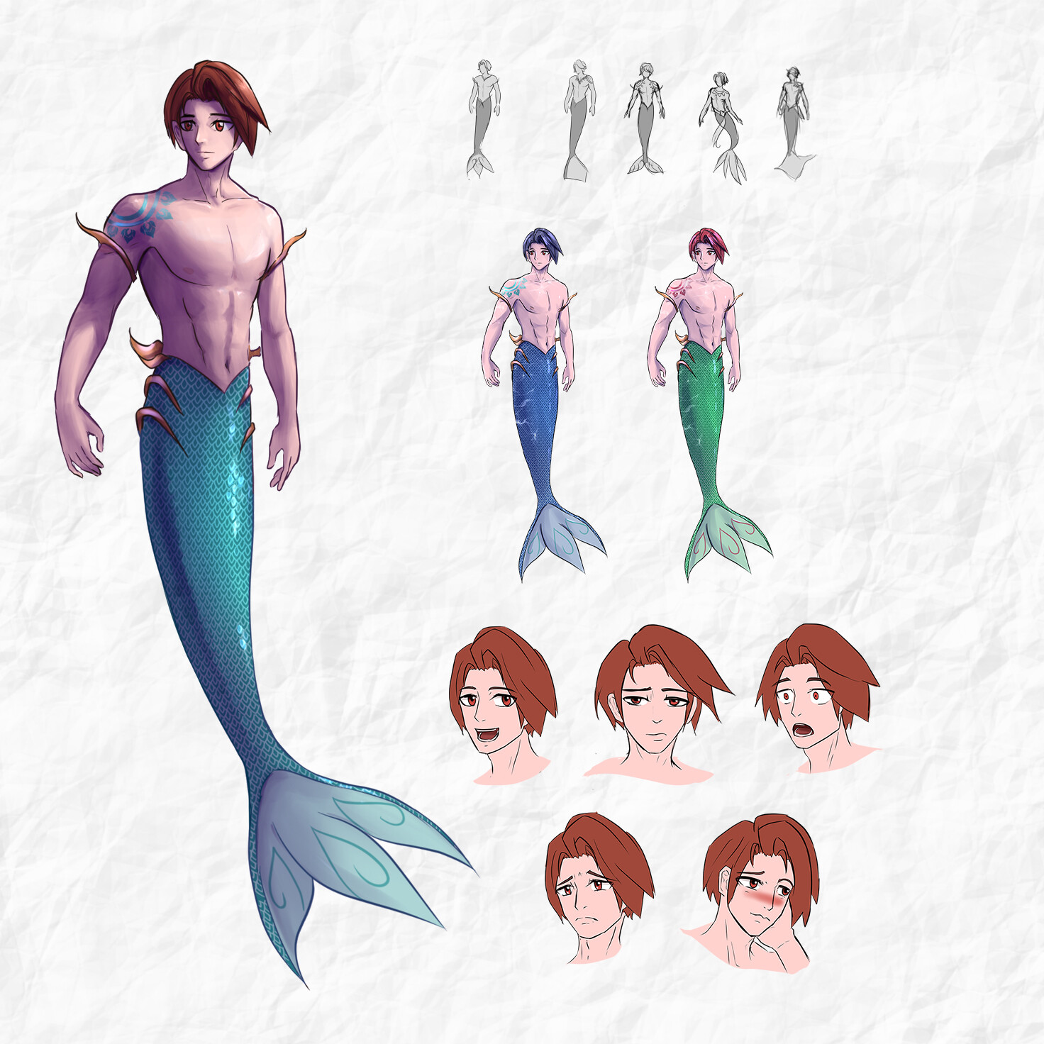 ArtStation - Mermaid character design
