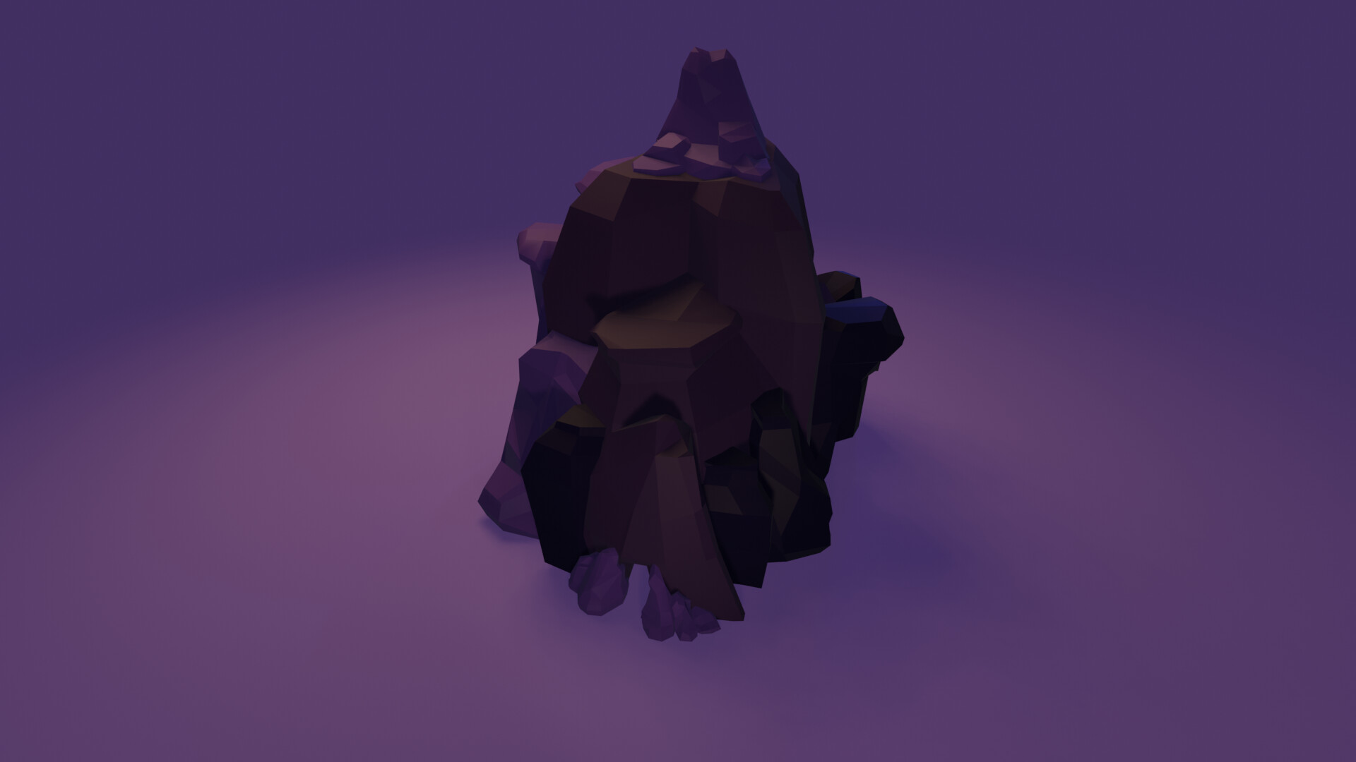 ArtStation - Stylized Low-Poly Mountain