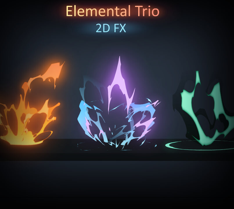 ArtStation - Elemental Trio 2D FX