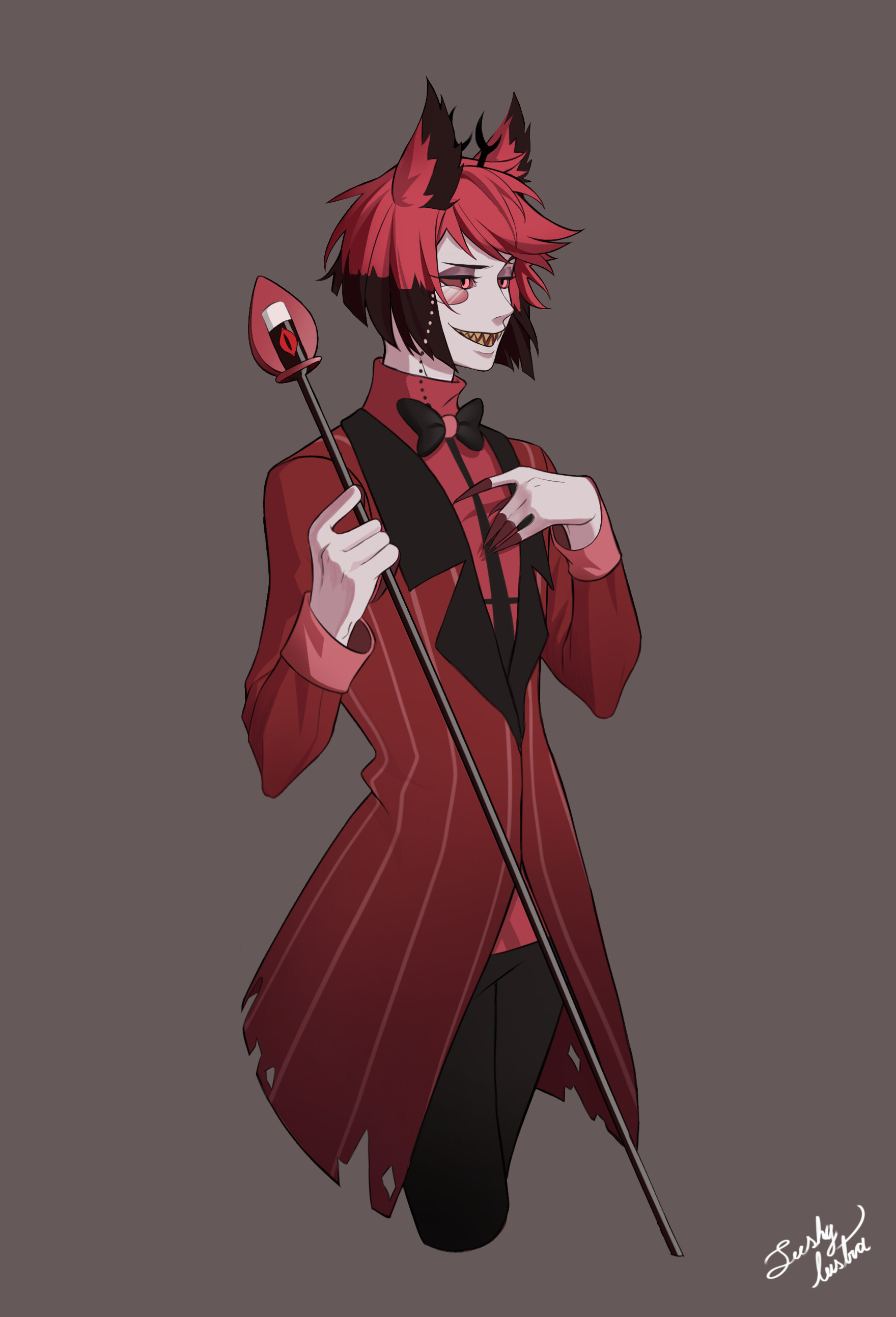 ArtStation - Alastor, hazbin hotel fan art