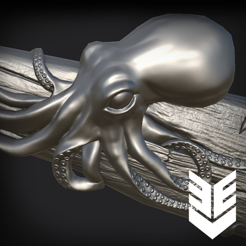 ArtStation - Weapon skins Evans Repeating Rifle Kraken