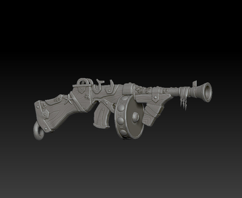 ArtStation - WIP Pirate Thompson Gun