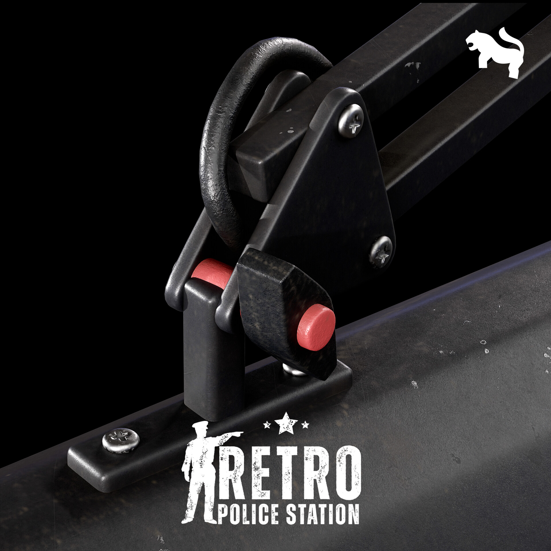 ArtStation - Retro Police Station - Desk Lamp