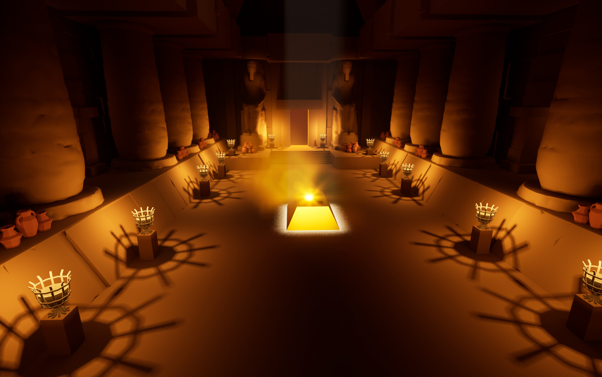 ArtStation - Egyptian Tomb - Level Design Block Out