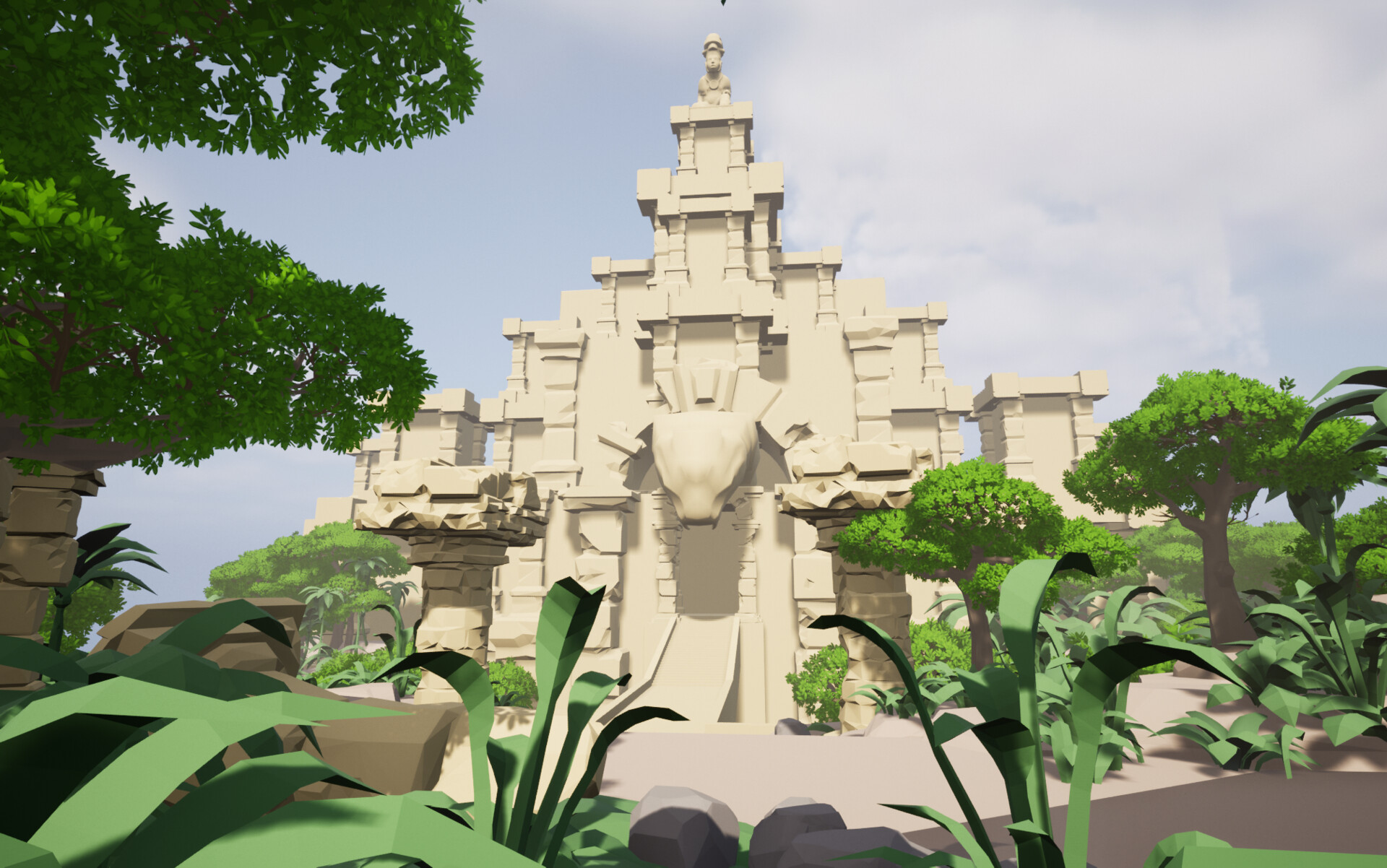 ArtStation - Jungle Temple - Level Design Block Out