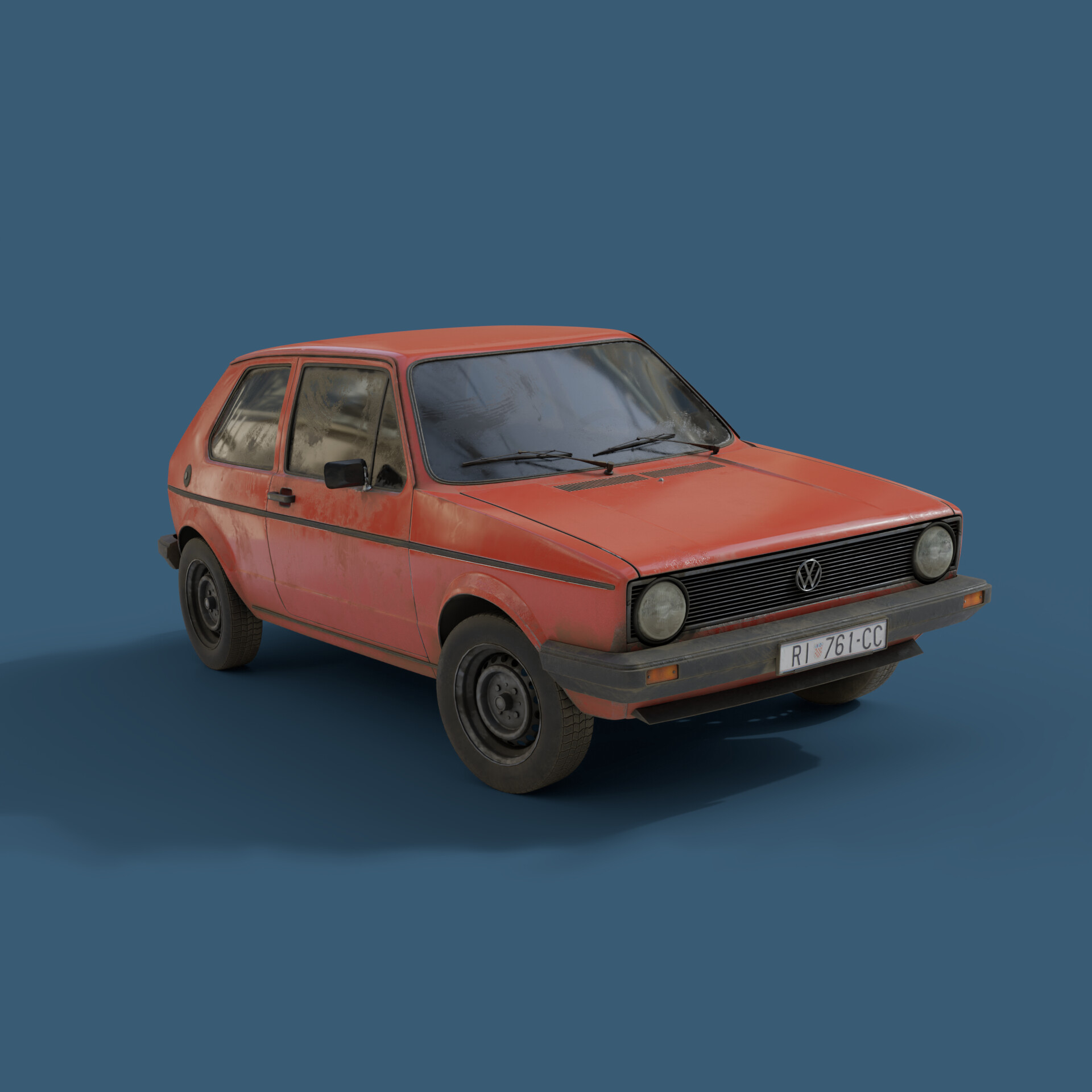 ArtStation - Volkswagen Golf 1