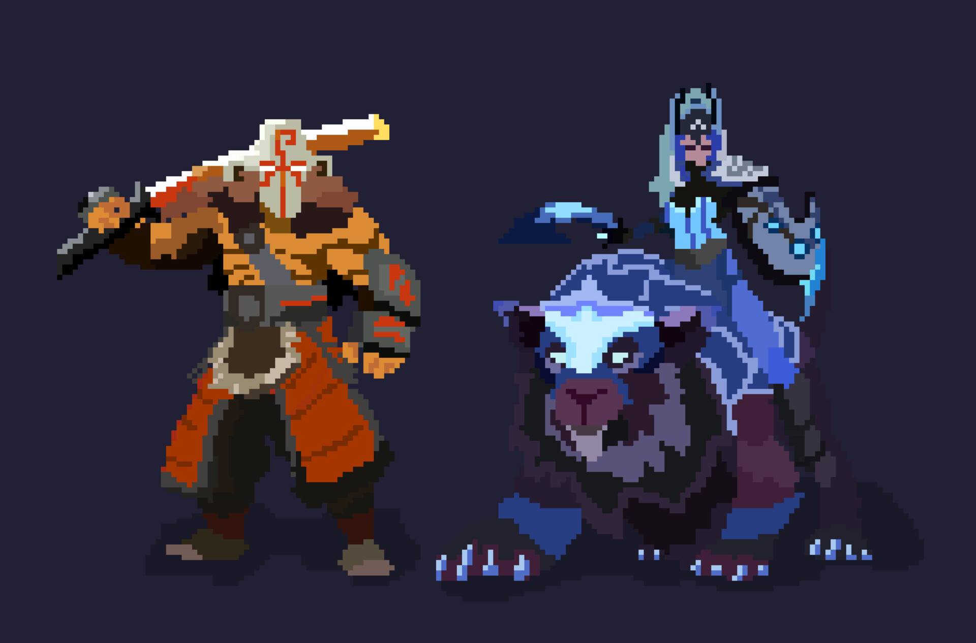 ArtStation - Pixel Luna and Jug Dota 2