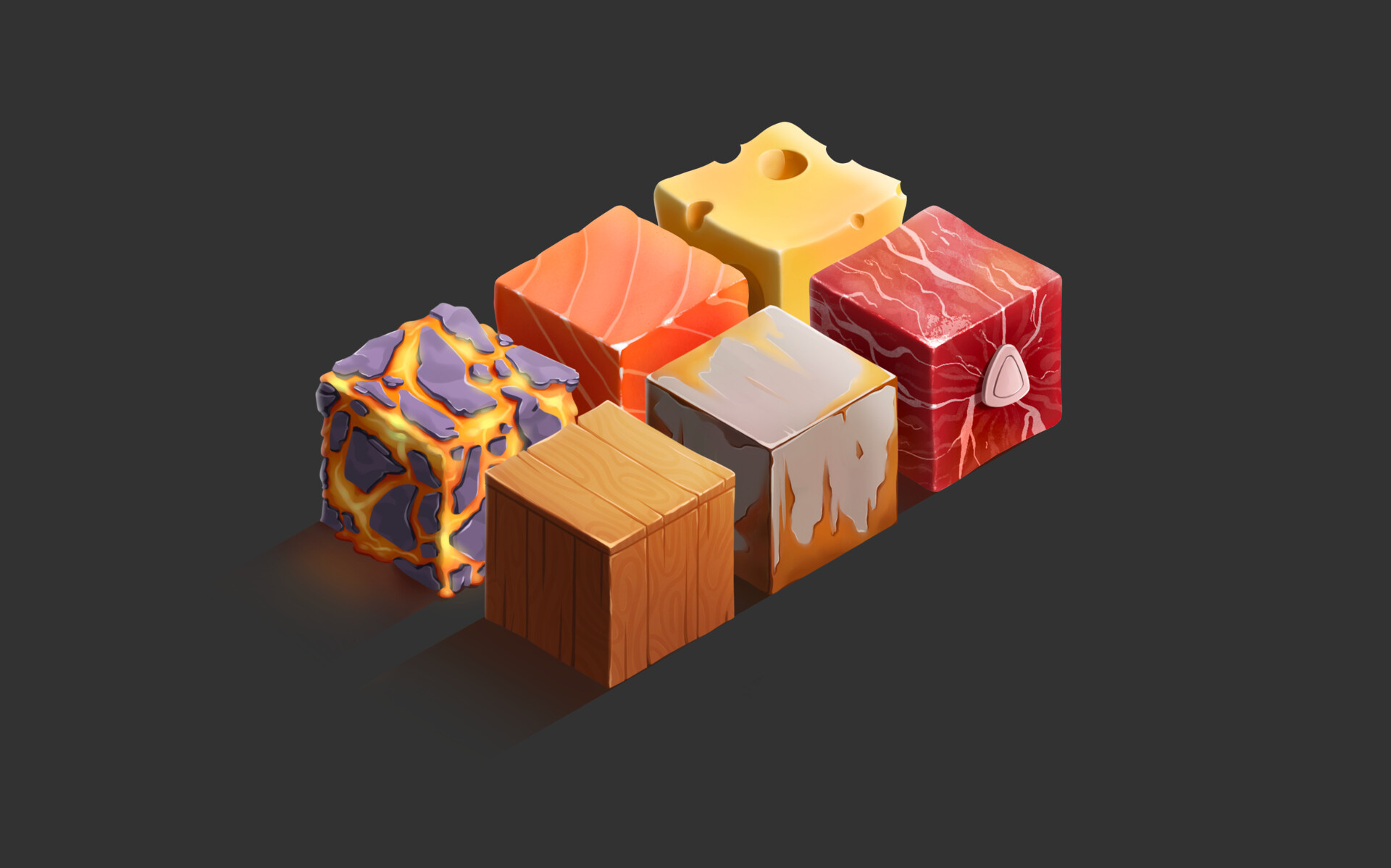 ArtStation - 6 Texture Cubes