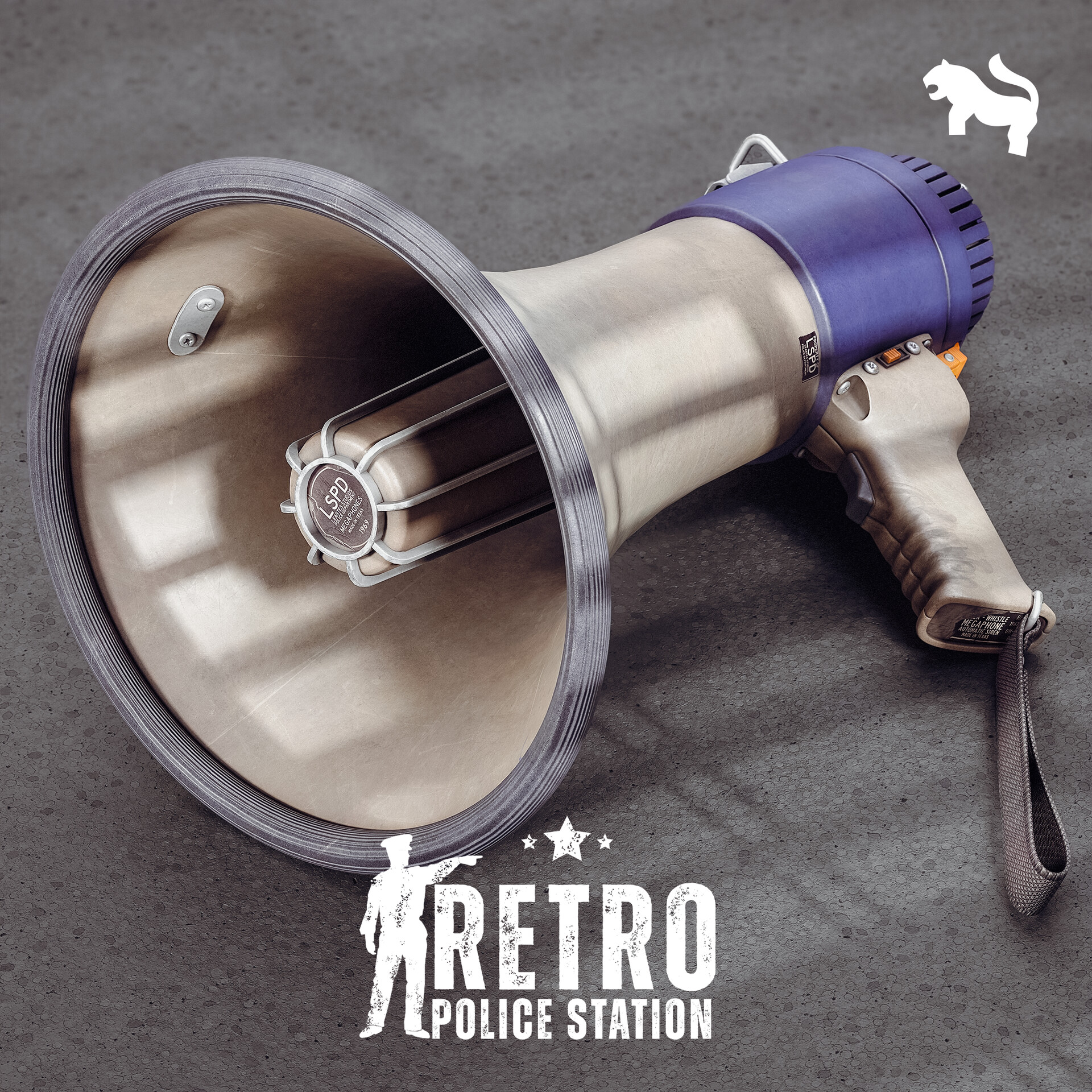 ArtStation - Retro Police Station Environment - Megaphone
