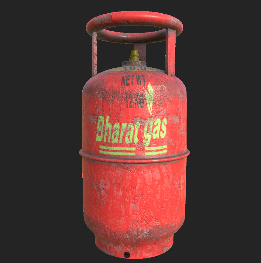 ArtStation - Gas_Cylinder_3D_Modeling_Texturing