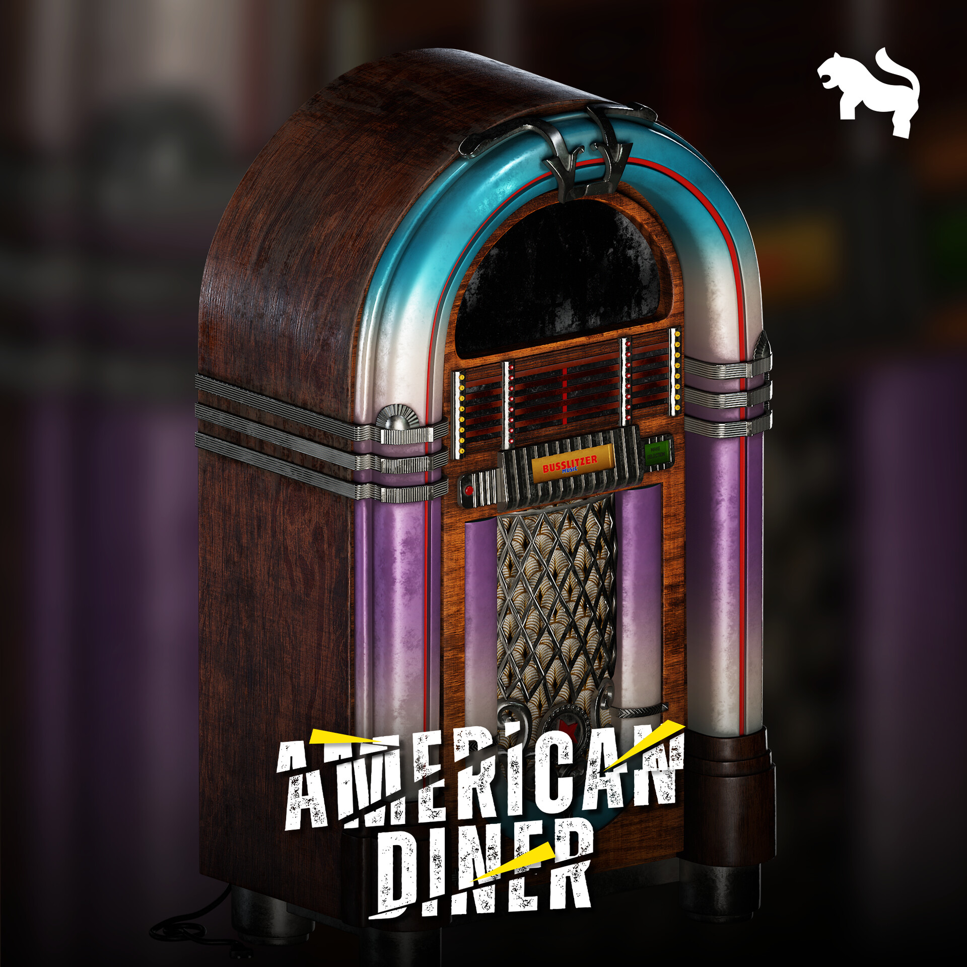 ArtStation - Jukebox | Post Apocalyptic American Diner