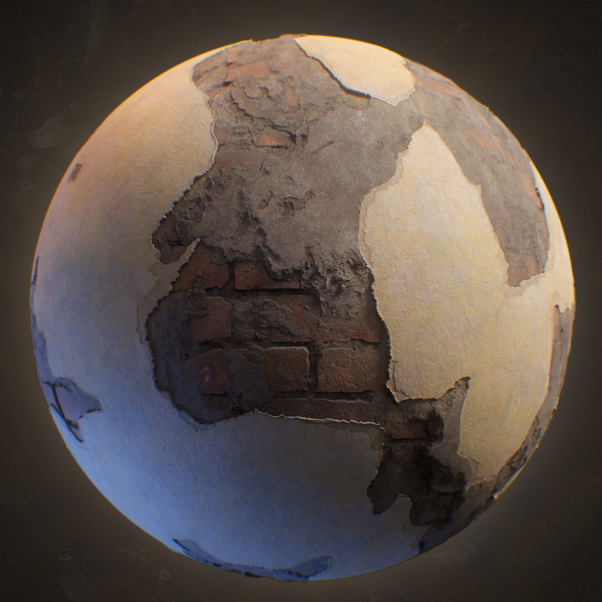 ArtStation - Broken Wall - Material Blend