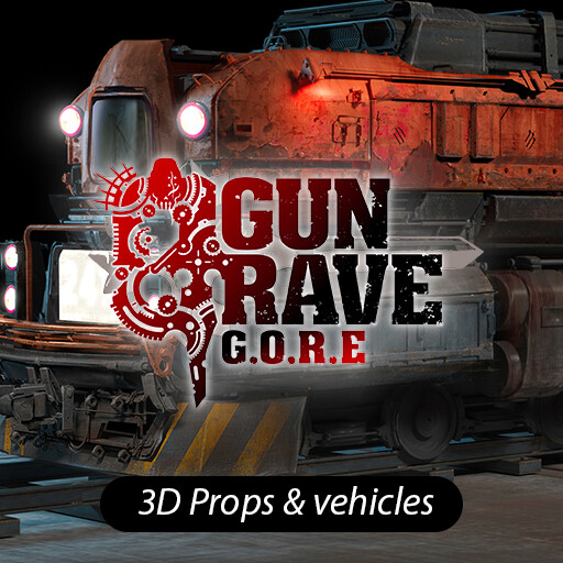 ArtStation - Tokkun Studio / Unreal Engine 4 - 3D Props - GunGrave: Gore