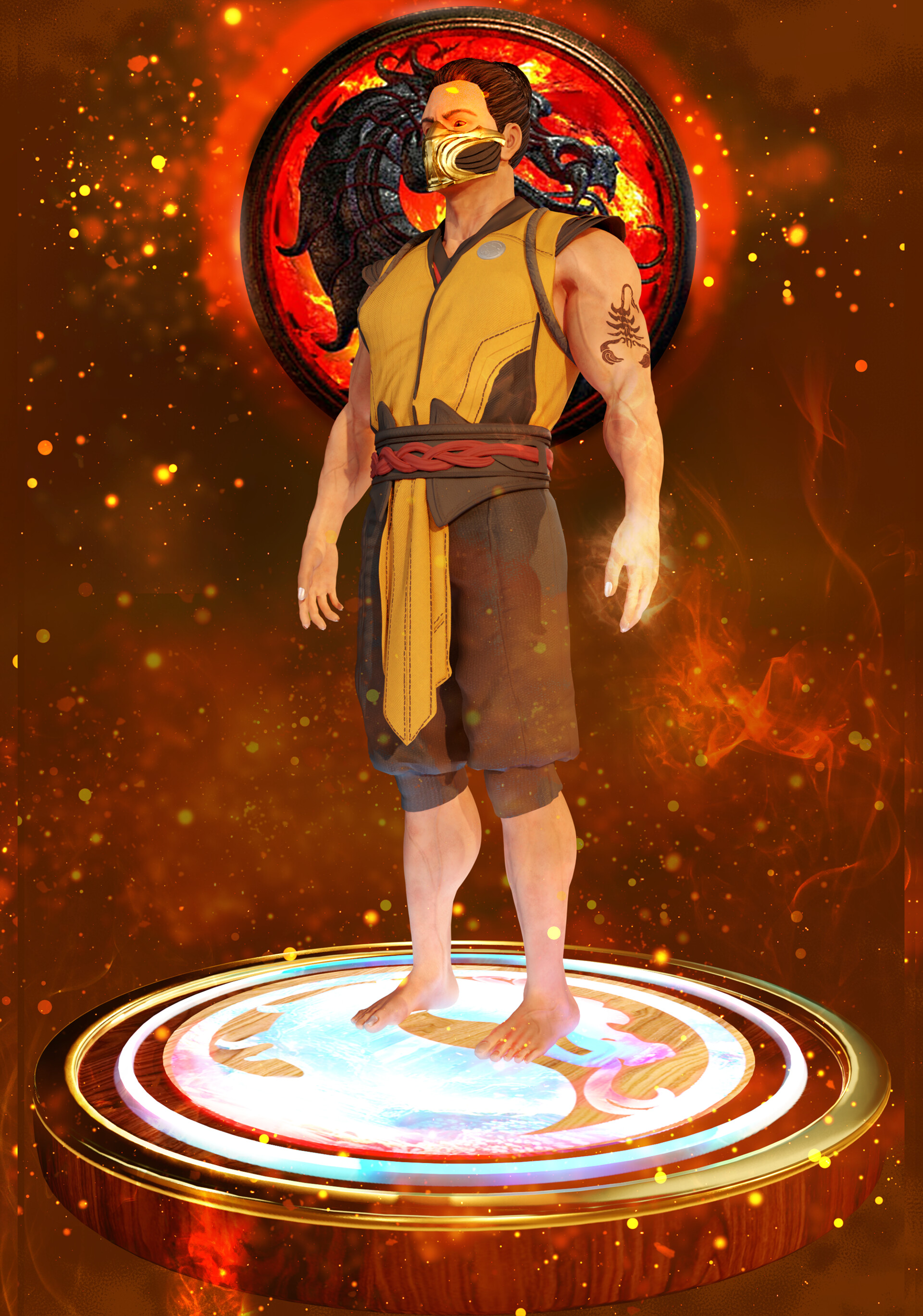 ArtStation - Scorpio character Mortalkombat