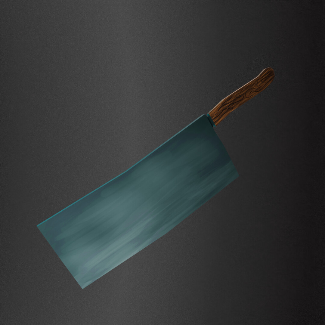 ArtStation - Low Poly Meat Cleaver - Hand-Painted Style