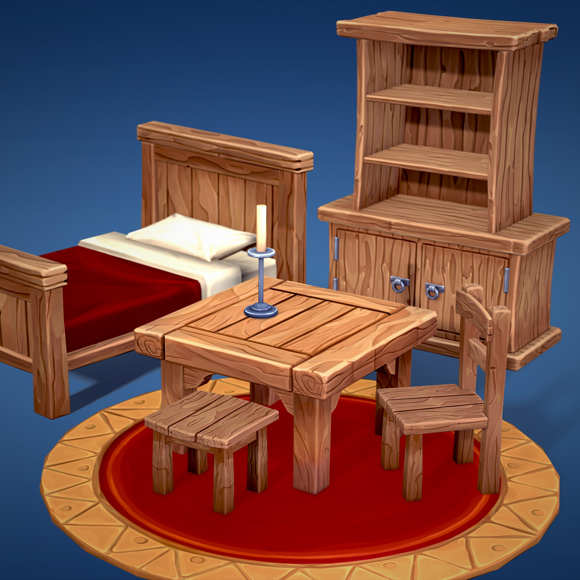 ArtStation - Modular Buildings - Stylized Props