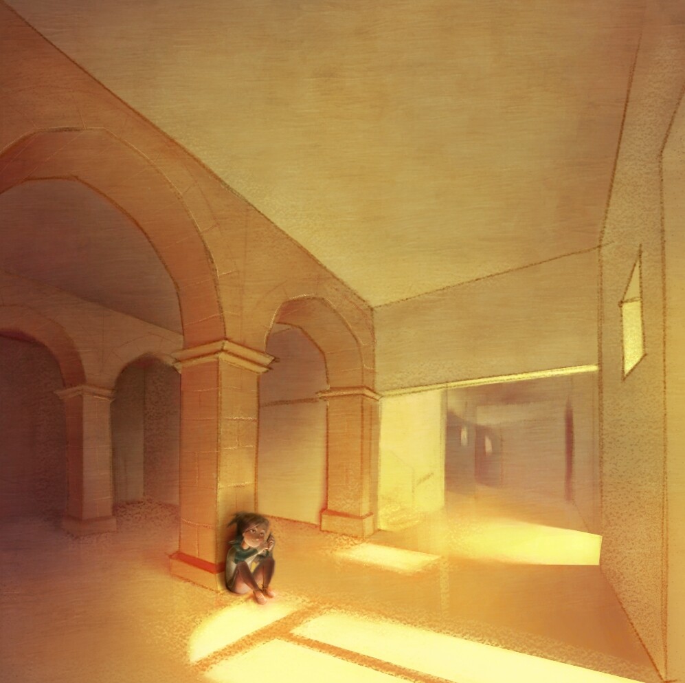 ArtStation - Museum illustration process