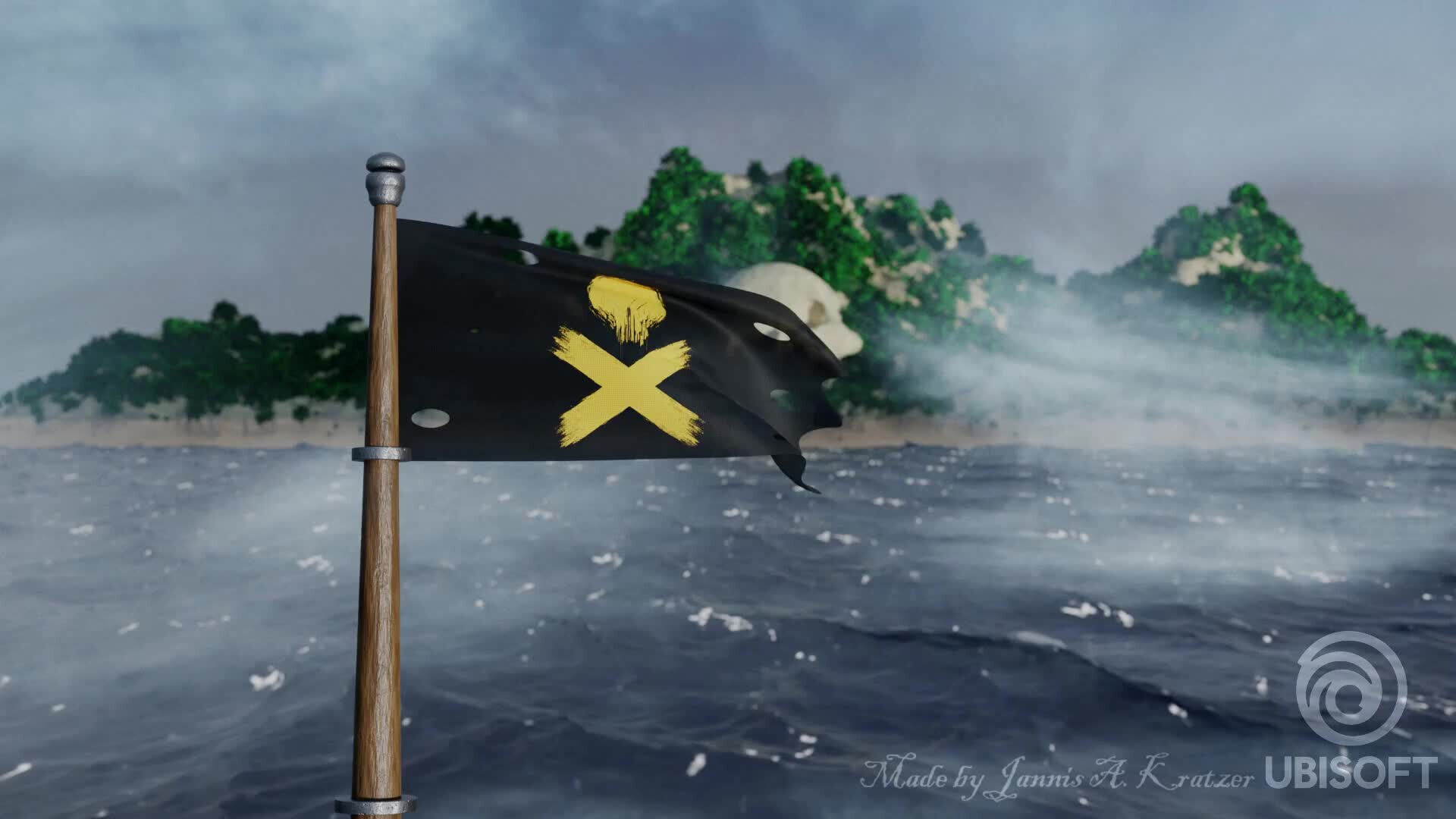 ArtStation - Skull and Bones - Stream Backdrop - 1080p (Free to use)