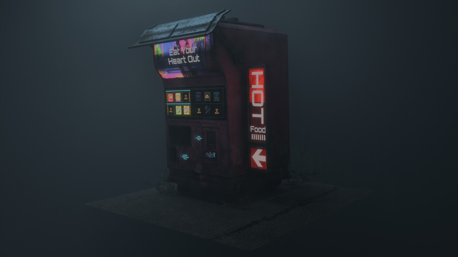 ArtStation - cyberpunk Vending Machine