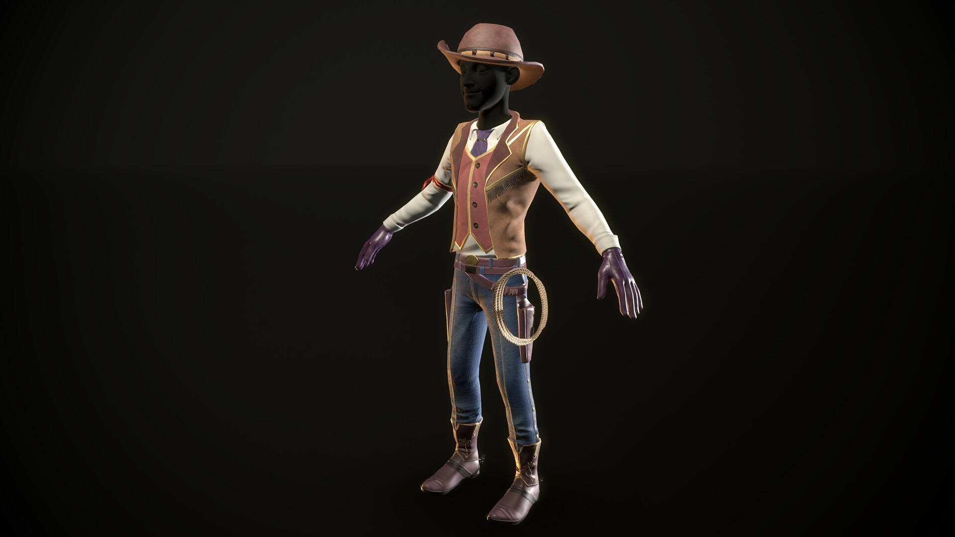 ArtStation - Stylized Western Character 3D Model