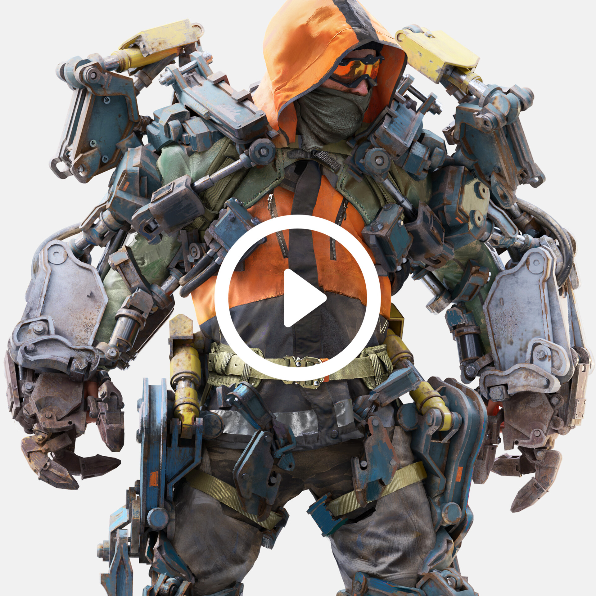 ArtStation - Disaster Relief Exoskeleton suit