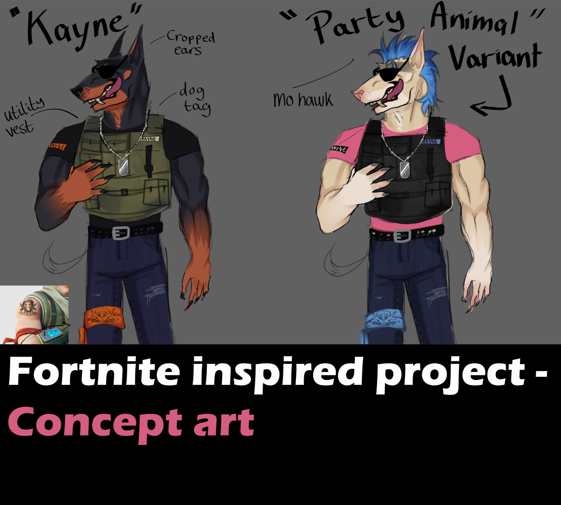 ArtStation - Fortnite inspired Character Concept Art